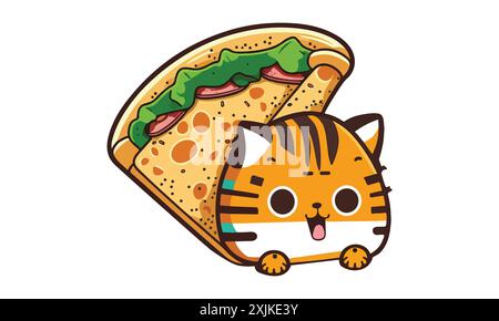 Tiger Taco Vector Illustration Stock Vector Image & Art - Alamy