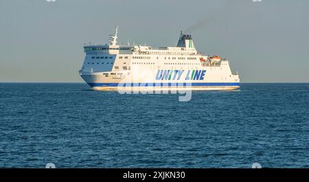 Polish Unity Line "Polonia" ferry boat, Baltic Sea in Swinoujscie ...
