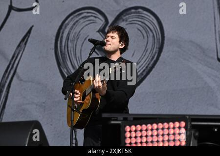 LONDON, ENGLAND - JULY 14: Alec Benjamin performing at British ...