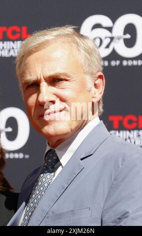 Christoph Waltz supports producers Michael G. Wilson and Barbara ...