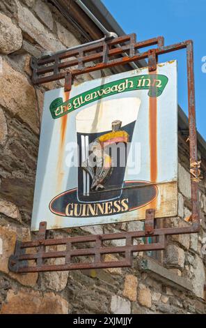 Ireland County Donegal Glenveagh Inn Paddy Old Irish Whiskey sign Stock ...