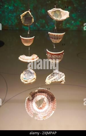 Old vase / cups National Museum of Qatar In Doha, Qatar Stock Photo - Alamy