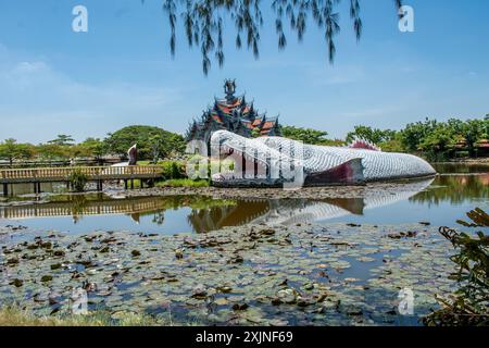 Sumeru mountain. Ancient Siam, or Mueang Borang, museum park. Bang Poo ...