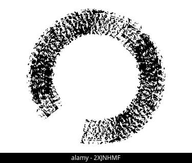 chalked circle frame grunge oval brush. underline and strikethrough ...