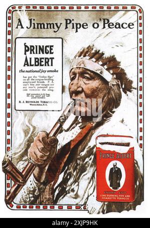 Native Americans with tobacco pipes, historical artwork Stock Photo - Alamy