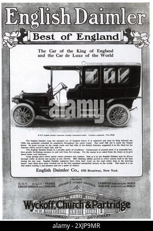 Daimler Vintage Car/Automobile, England. King Edward VII and his 1902 ...