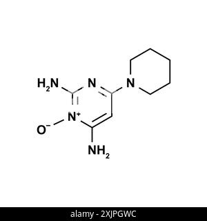 Minoxidil structure, illustration Stock Photo - Alamy