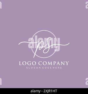 PS Initial handwriting with circle template Stock Vector Image & Art ...