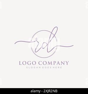 RD Initial handwriting with circle template Stock Vector Image & Art ...