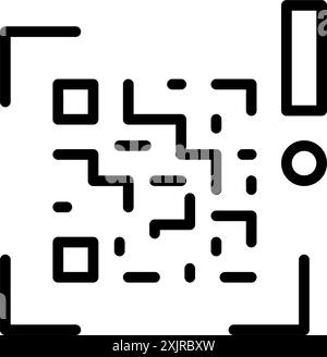 Qr code scan and exclamation mark. Security notification, error alert ...