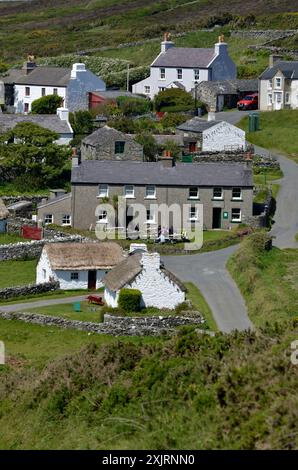 Cregneish Isle of Man traditional Manx crofters cottages thatch ...