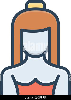 Icon for brunette,brunet Stock Vector Image & Art - Alamy