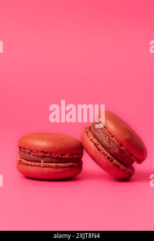 Two sweet macarons, macro, isolated on white background Stock Photo - Alamy
