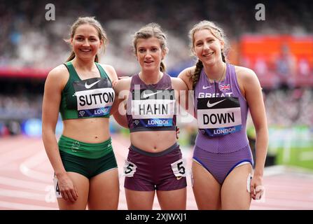 Sophie HAHN, Maddie DOWN, Lana SUTTON after finishing top three in the ...