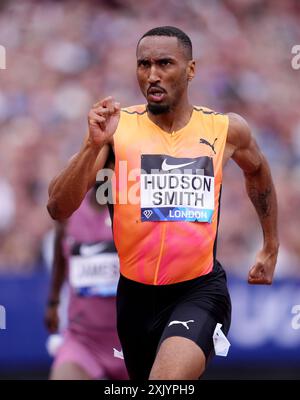 Matthew Hudson-Smith of Great Britain celebrates winning the Men's 400m ...