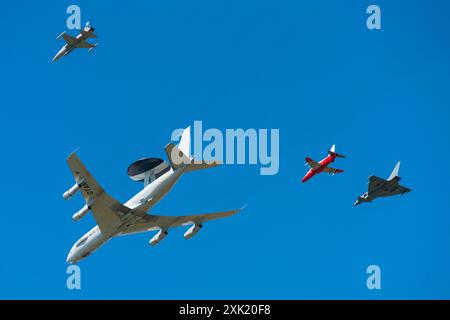 A flypast celebrating 75 years of NATO during the RIAT air display at ...