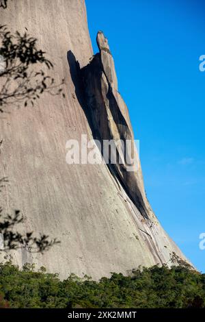 Pedra Azul (Blue Stone), a granite rock formation reaching a height of ...