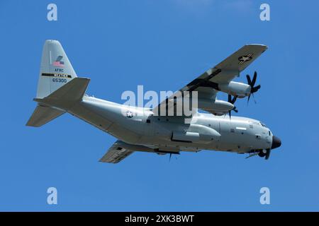 A WC-130 Hercules (65300) aircraft, flown by the Air Force Reserve ...