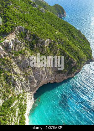 Sunset over Porto Schiza, Zakynthos island - Greece Stock Photo - Alamy