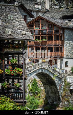 Village view, Rassa, Sesia valley, Piedmont, Italian Alps Stock Photo ...