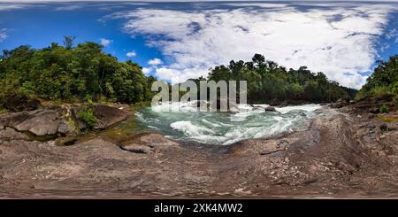 360° view of 360° panorama of the Tully River in Queensland, Australia ...