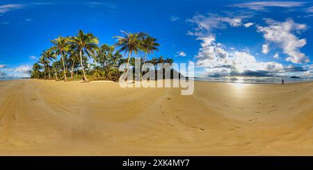 360° view of 360° panorama of Dunk Island from coconut tree lined ...