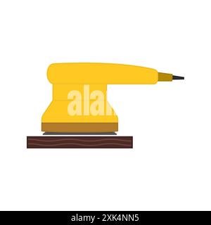 Electric sander icon. For floor and wooden planks sanding sandpaper ...
