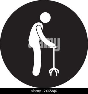 vector icons represent disabled, elderly, and injured people using ...