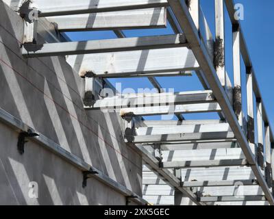 Metal engineering structure on a construction site Stock Photo - Alamy