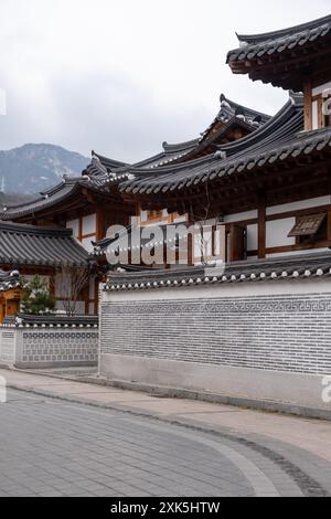 The street view of Eunpyeong Hanok Village in South Korea Stock Photo ...