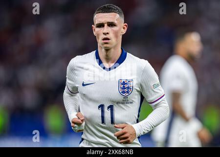 Phil Foden seen during UEFA Euro 2024 final game between national teams ...