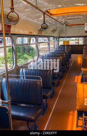 Inside a former Darlington Corporation Daimler bus parked up at ...