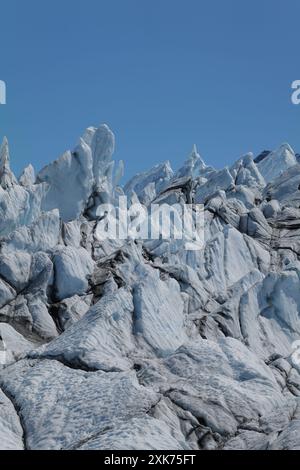 Hiking Alaska’s Matanuska Glacier fed by Mount Marcus Baker in the ...