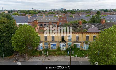 Derelict houses in Toxteth Liverpool, Ducie Street part of the Granby ...