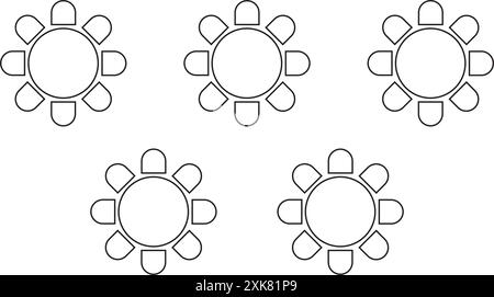 Seats arrangement plan. Floor plan with chairs and tables for ...