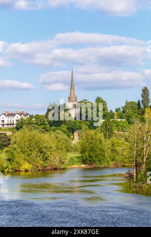 View from Ross River Bank Viewpoint of the spire of St Mary's church ...