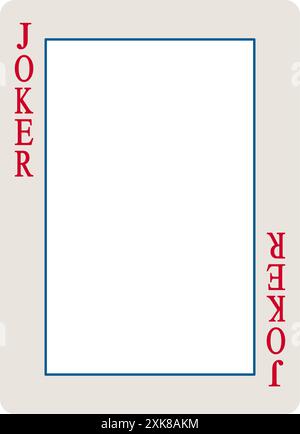 Joker playing card border or frame in black silhouette vector Stock ...