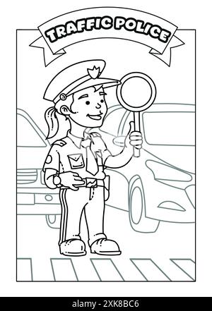 Occupations Coloring Pages for Kids Stock Photo - Alamy