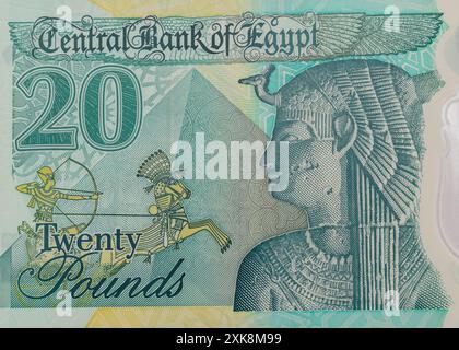 Pyramid, war chariot, and statue of goddess Isis. Portrait from Egypt ...