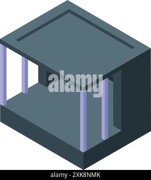 Isometric projection of a concrete foundation being built for a new ...