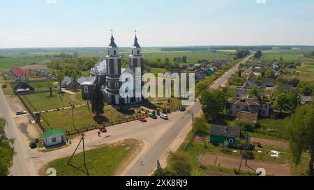 Belarusian urban village - Radun with the Catholic Church. The series ...