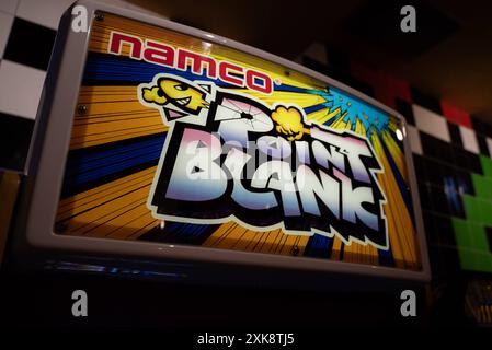 A NAMCO Point Blank Arcade Machine (1994) on display in a media museum ...