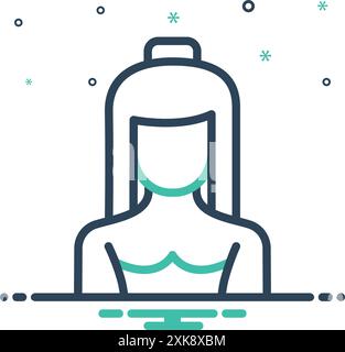 Icon for brunette,brunet Stock Vector Image & Art - Alamy