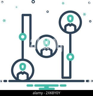 Referrals icon logo sign vector outline in black and white color Stock ...