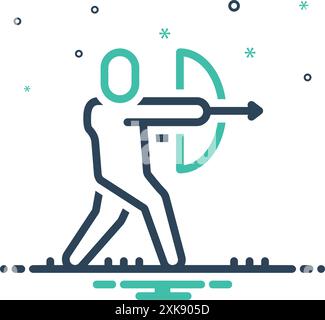 Icon for hunting,ancient wooden bow Stock Vector Image & Art - Alamy