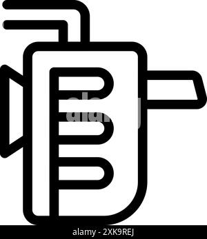 Symbol of internal combustion Engine Simple thin line vector Stock ...