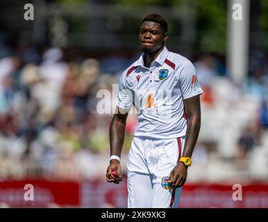 #8, Alzarri Joseph of West Indies prepares to bowl during the Mens ODI ...