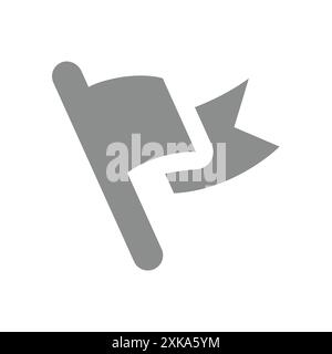 pin flag glyph icon vector illustration Stock Vector Image & Art - Alamy