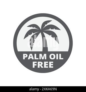 Palm oil free icon. No palm oil sign. Flat vector illustration Stock ...