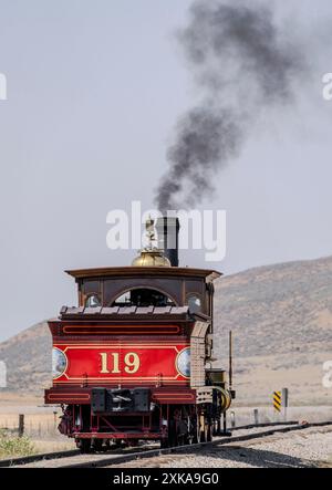 Union Pacific steam engine 119 operating at Golden Spike National ...